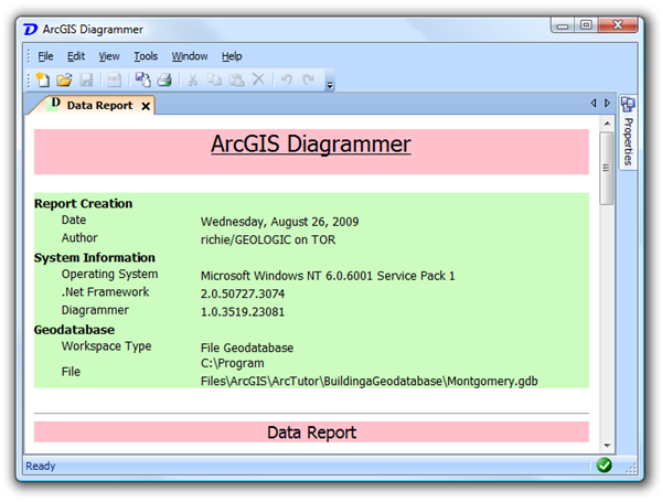 The Sandpit: How to create a data report with ArcGIS Diagrammer